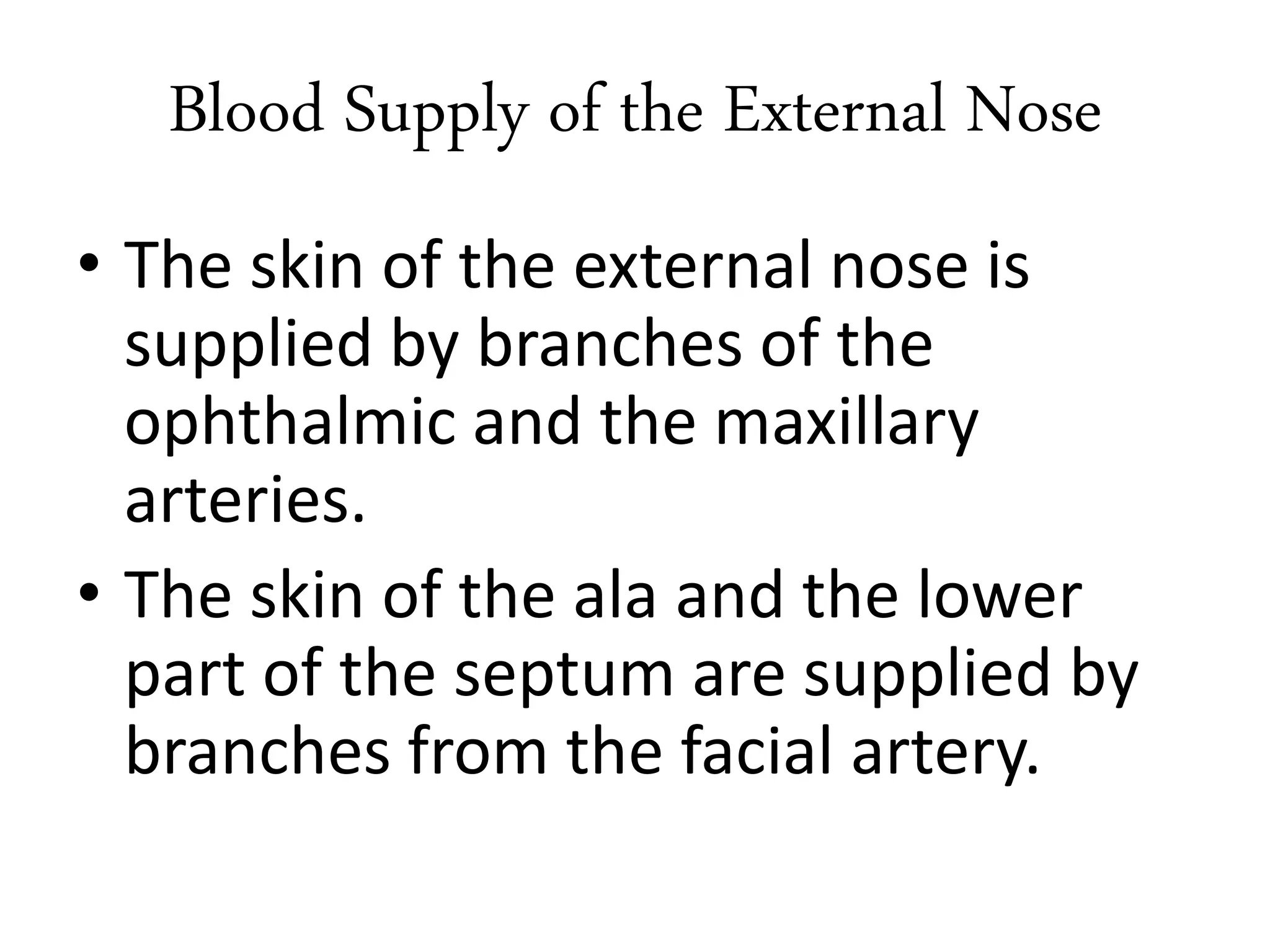 Anatomy of external nose by av sharma | PPTX