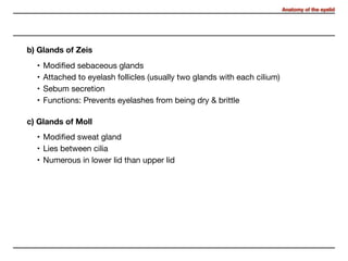 Anatomy of eyelid | PDF | Eye and Vision Conditions | Diseases and ...