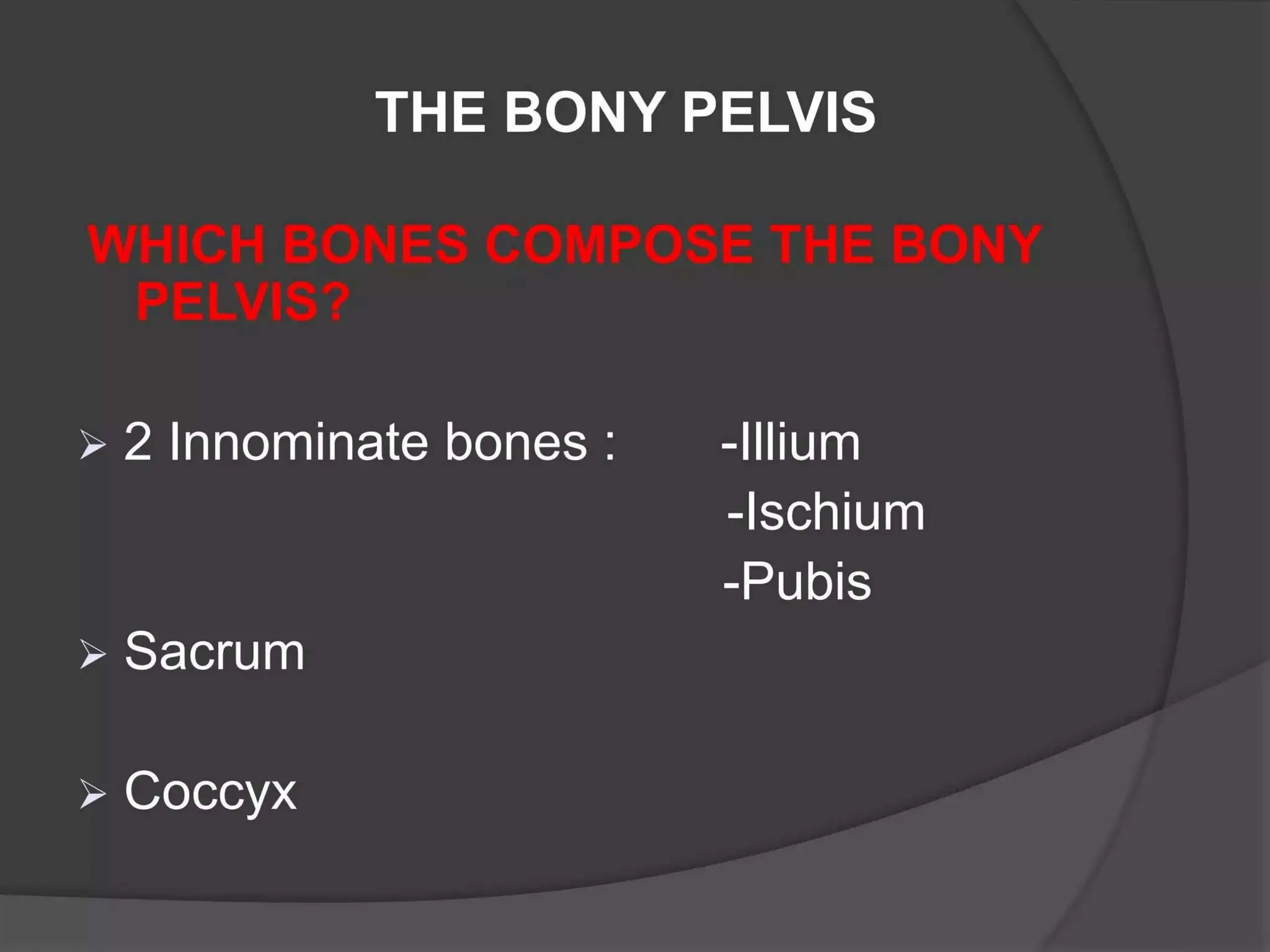 Anatomy of female pelvis female pelvis is wider | PPT