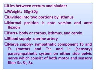 Anatomy of female reproductive organs | PPTX