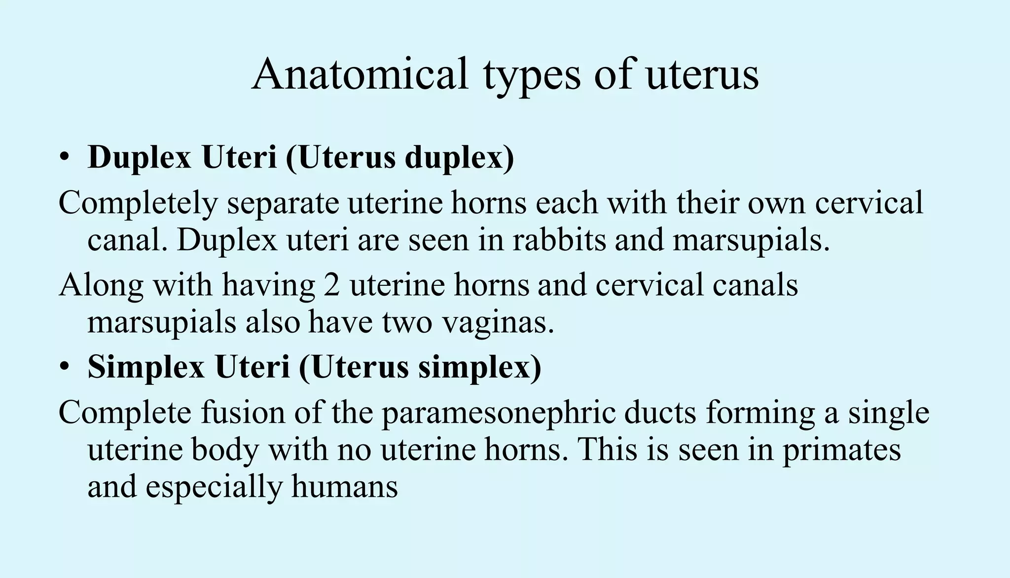 Anatomy of female reproductive organs in domestic animals | PDF