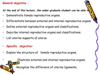 Anatomy of female reproductive organs | PPTX