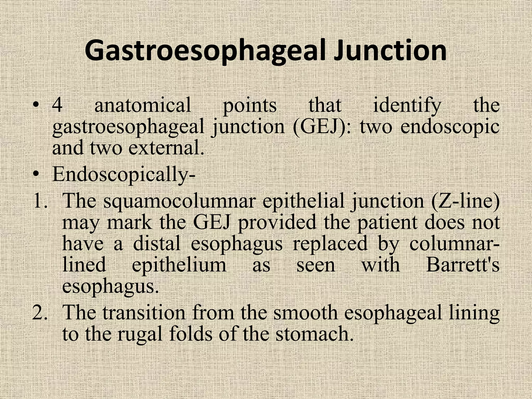 Anatomy of gastroesophagial junction with specail reference to hiatus ...