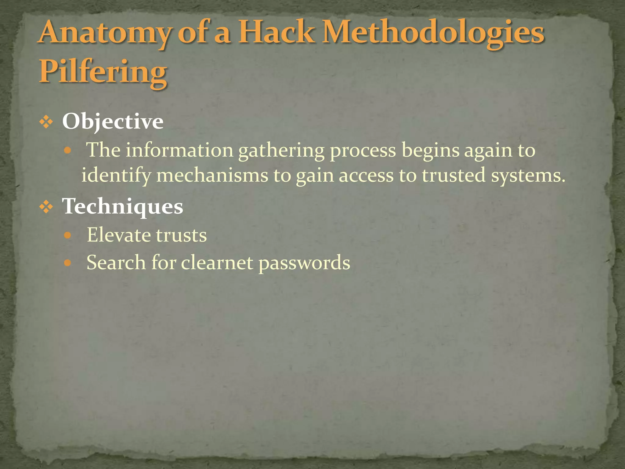 Anatomy Of Hack | PPT