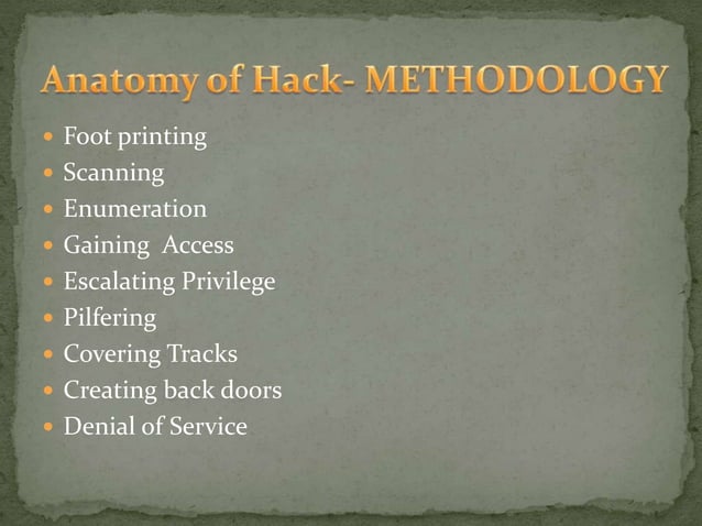 Anatomy Of Hack | PPT