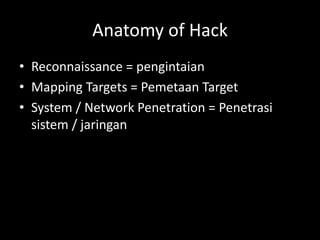 Anatomy of hack | PDF