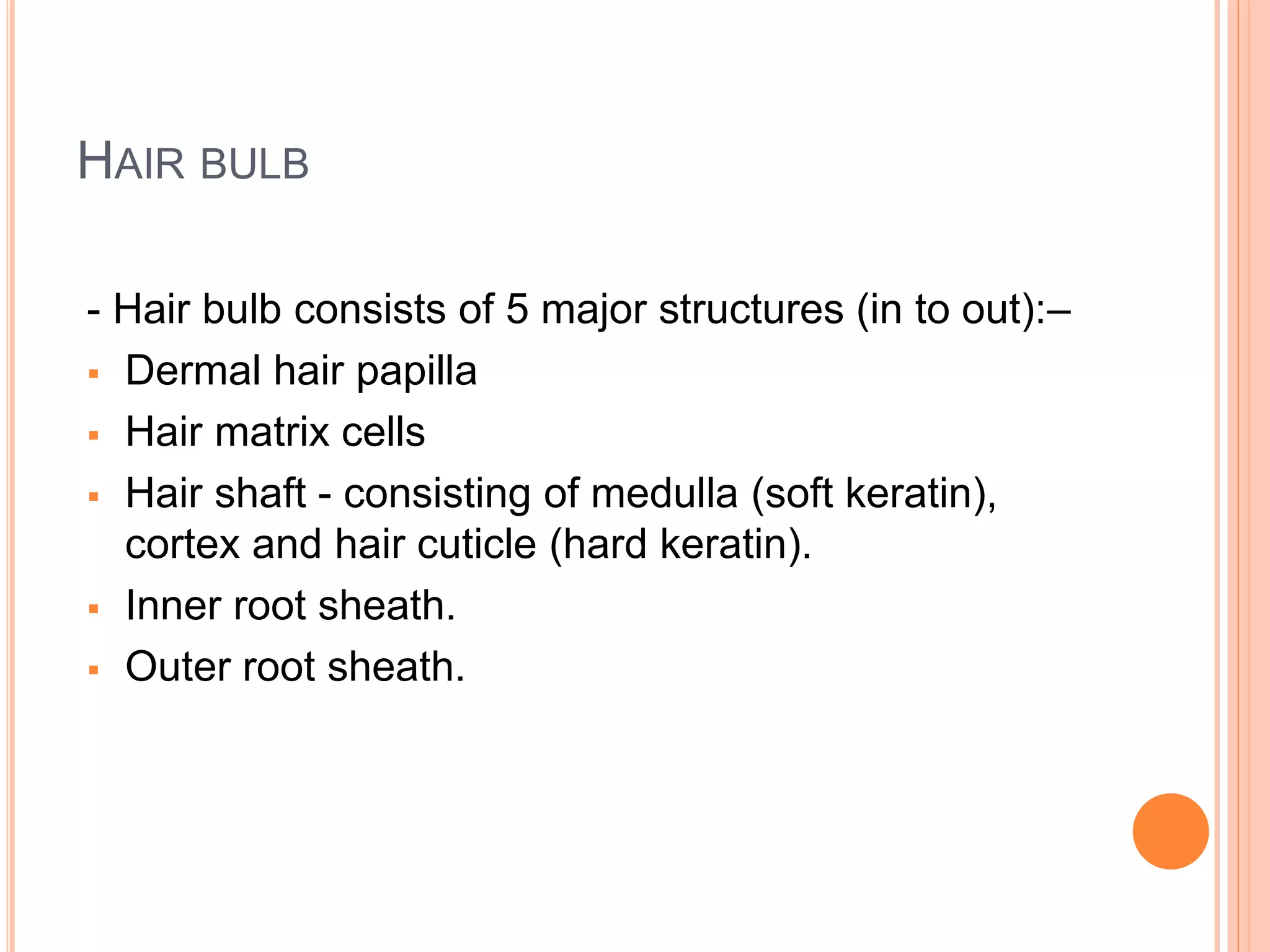 Anatomy of hair and hair cycle | PPTX