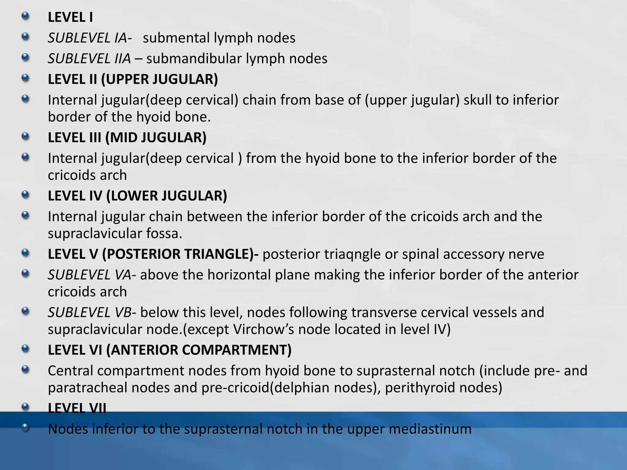 Lymph nodes of head & neck, Normal anatomy and its applied aspect | PPTX