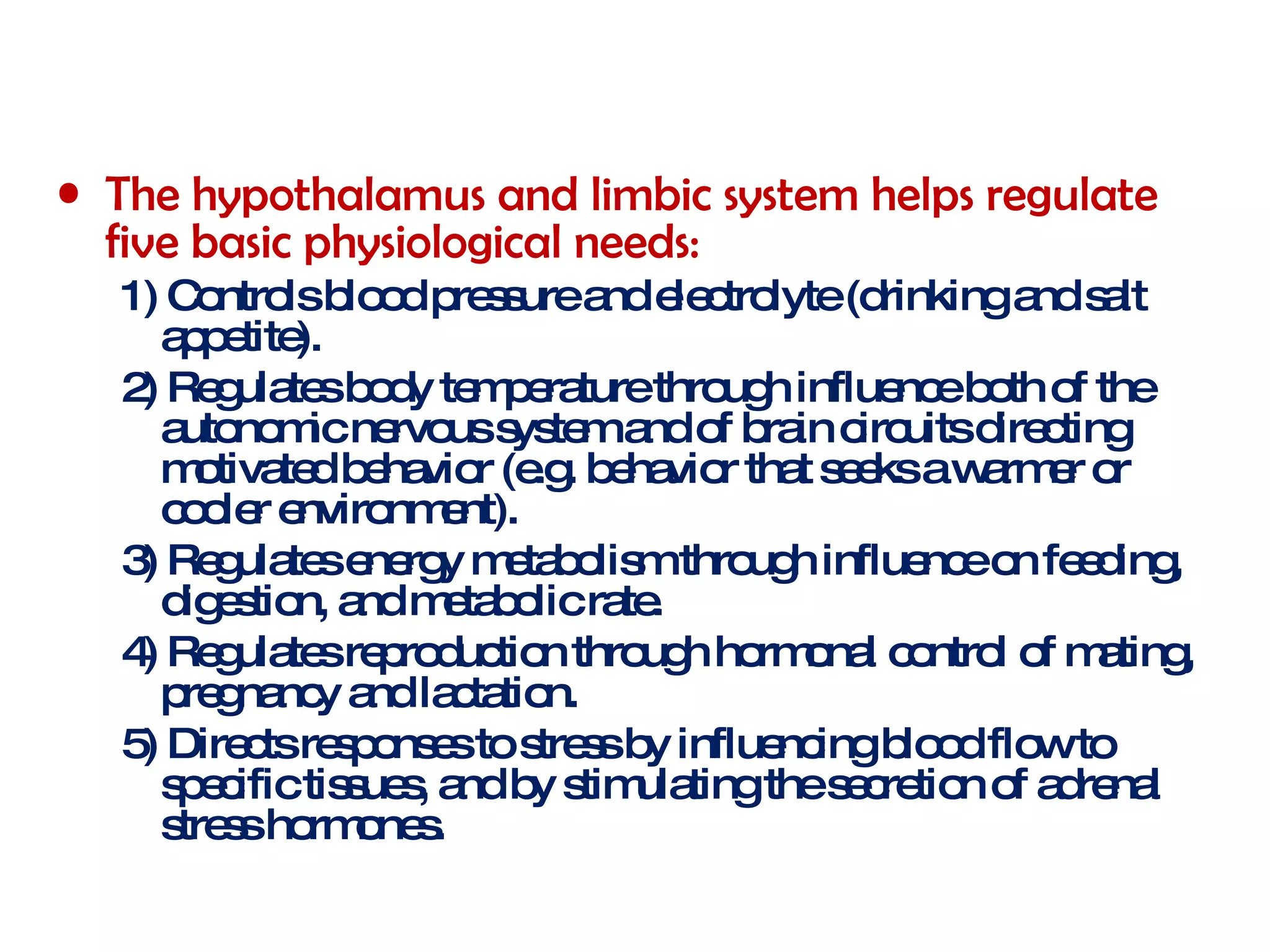 Anatomy of hypothalamus n limbic system | PPT