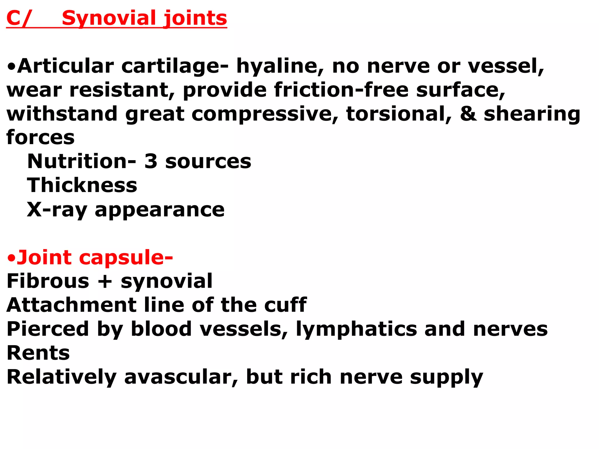 Anatomy of joint | PPTX