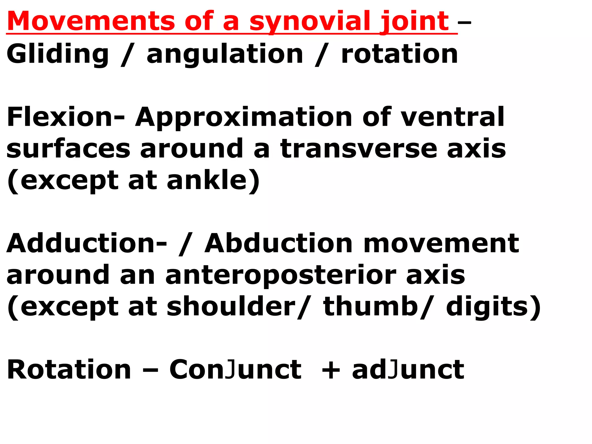 Anatomy of joint | PPTX