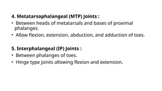 Anatomy of Joints of Foot.pptx its associated bones and ligaments | PPTX