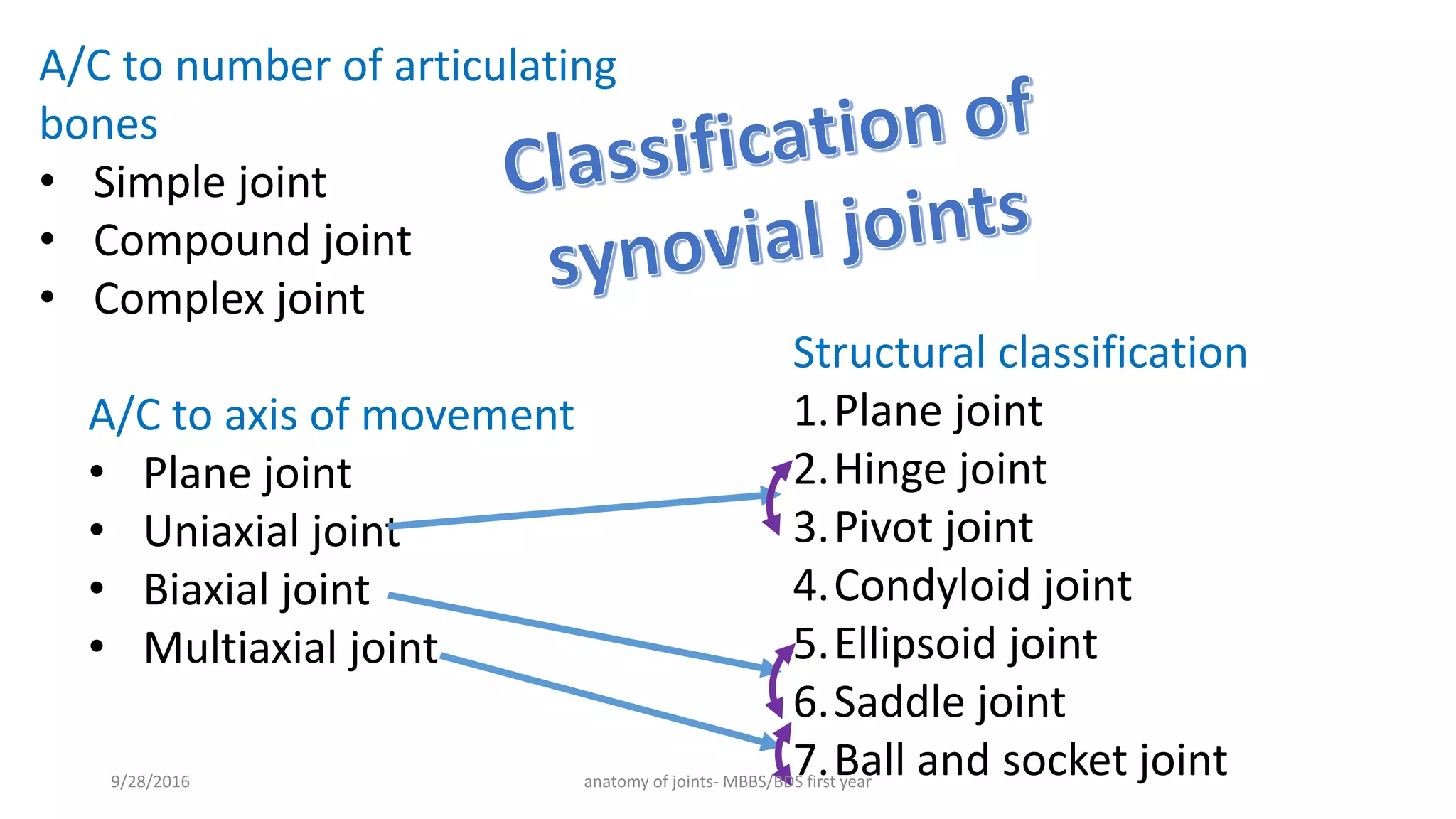 Anatomy of joints | PDF