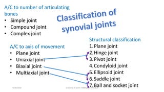 Anatomy of joints | PDF