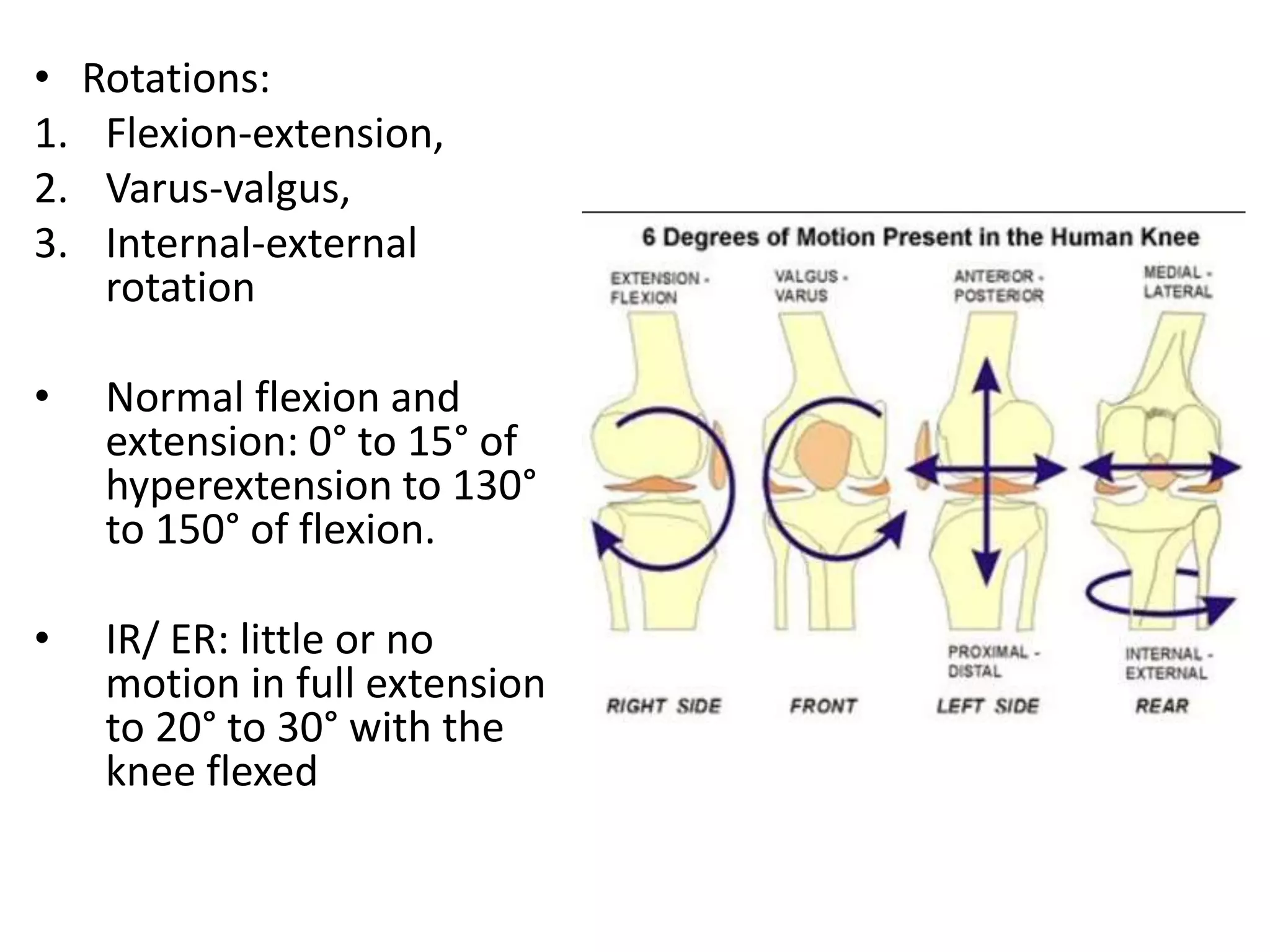 Anatomy of knee and biomechanics | PPTX | Death, Injury, or Military ...