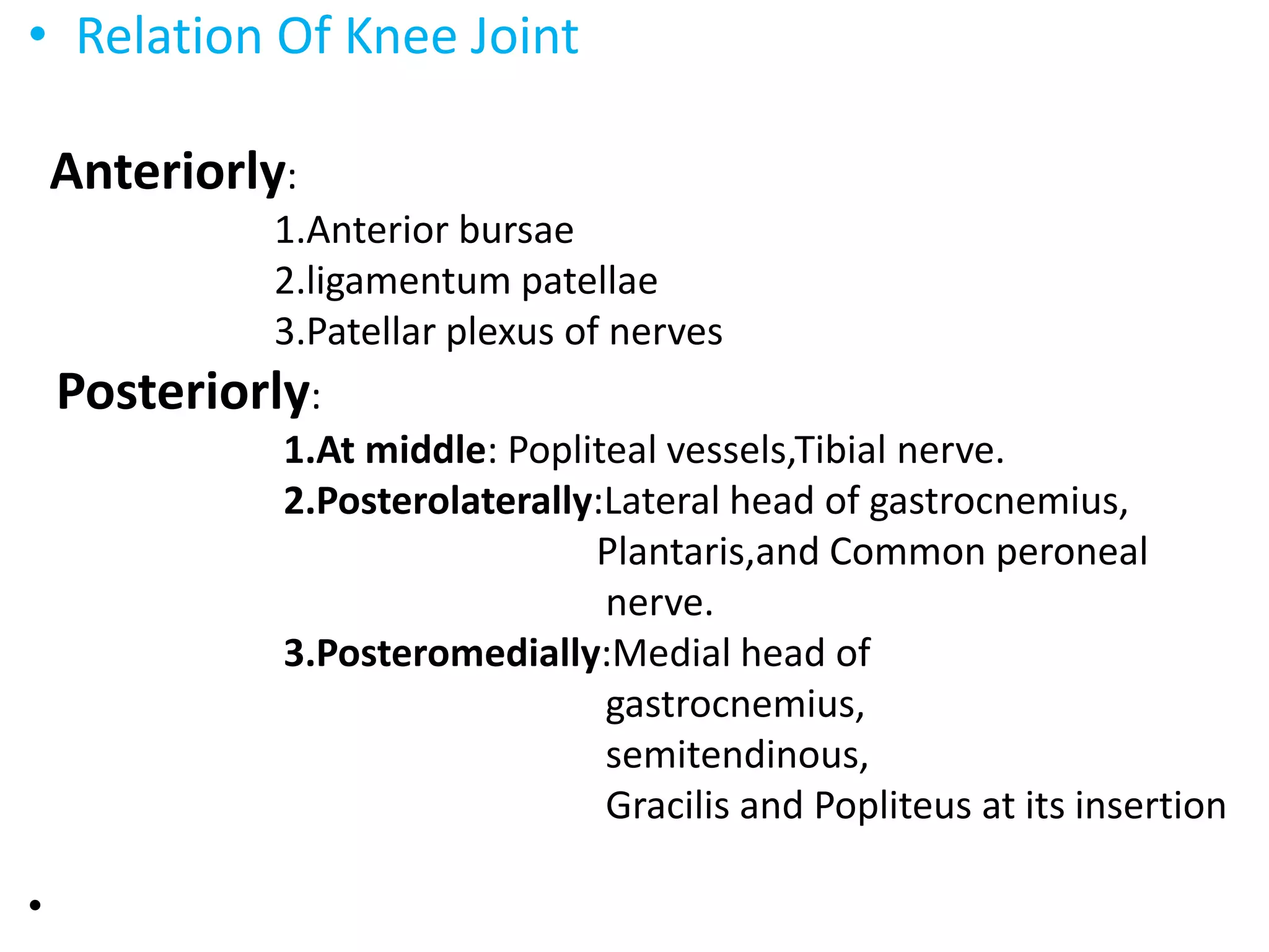 Anatomy of knee joint | PPTX