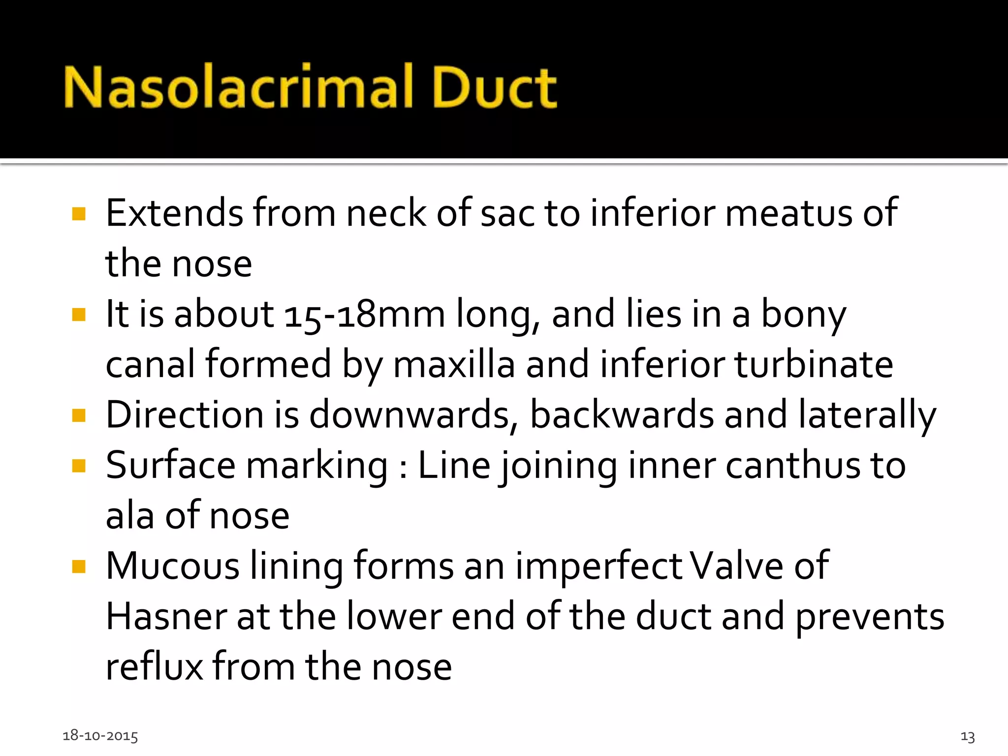 Anatomy of lacrimal apparatus | PPTX