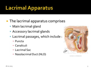 Anatomy of lacrimal apparatus | PPTX