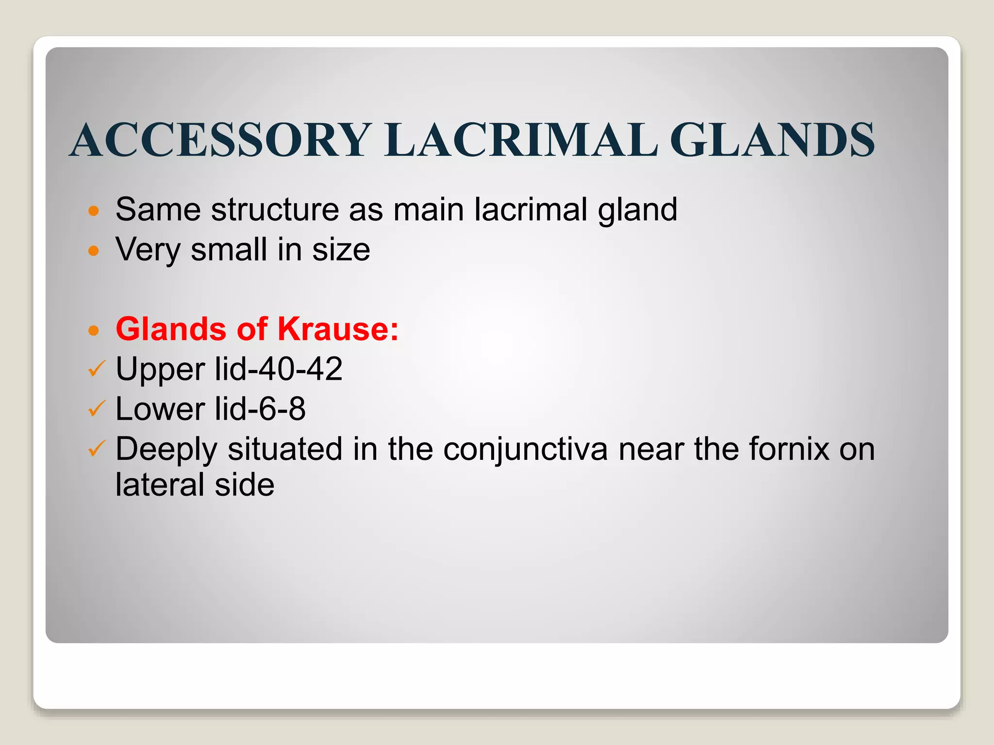 Anatomy of lacrimal apparatus | PPTX