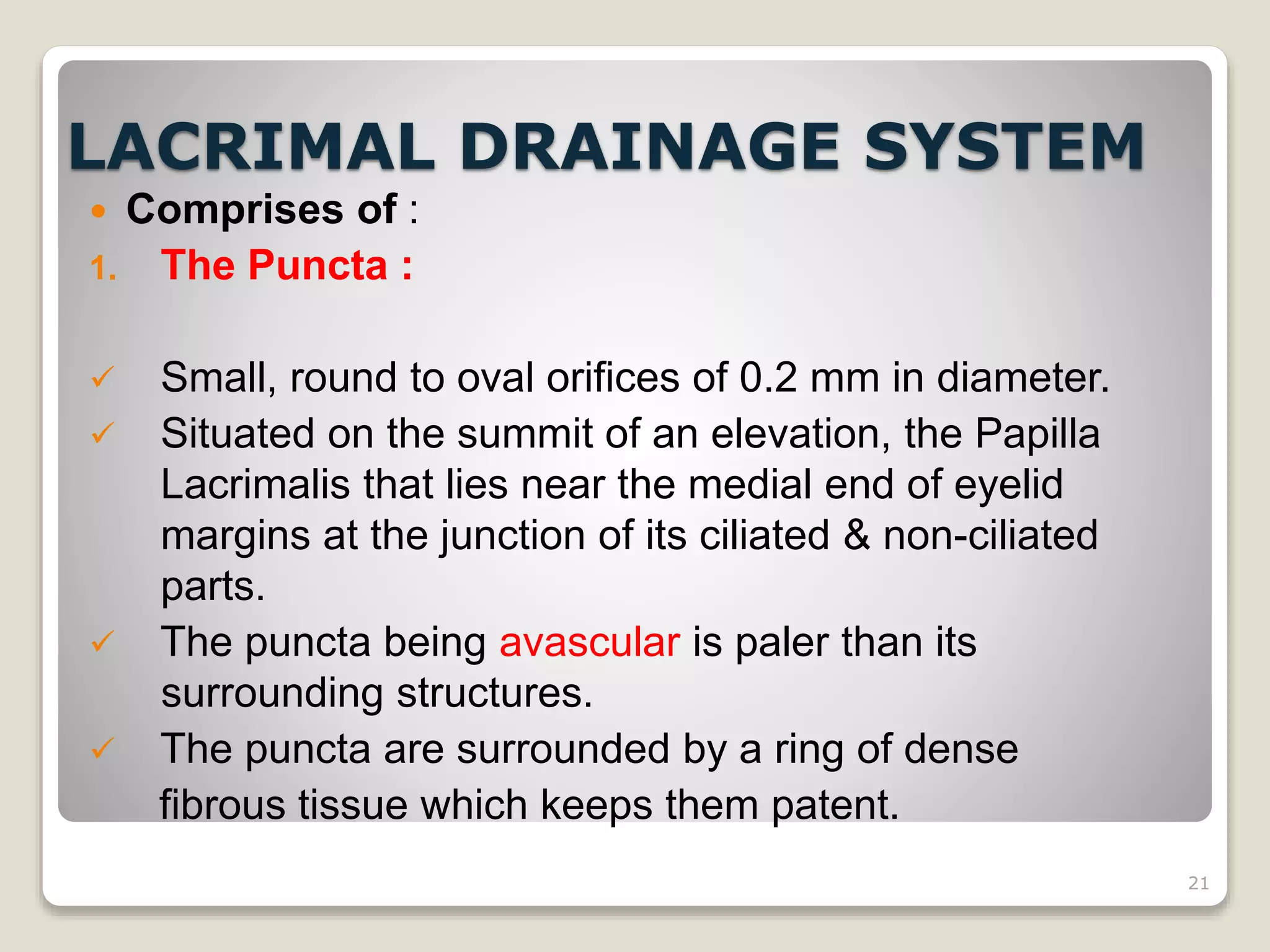Anatomy of lacrimal apparatus | PPTX