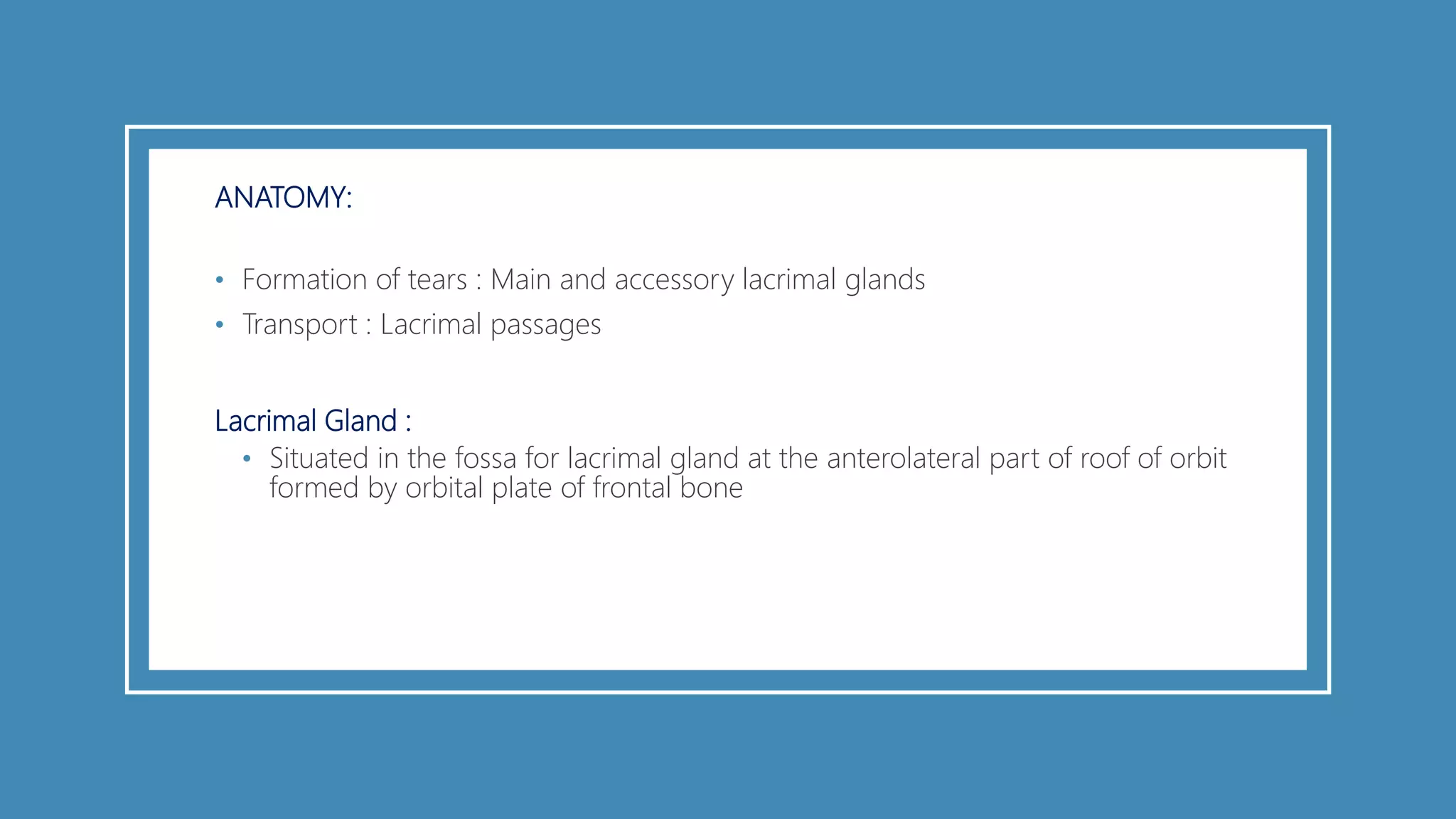 Anatomy of lacrimal apparatus | PPTX