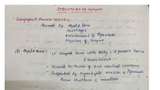 Anatomy of larynx Anatomy of larynx lary | PPTX