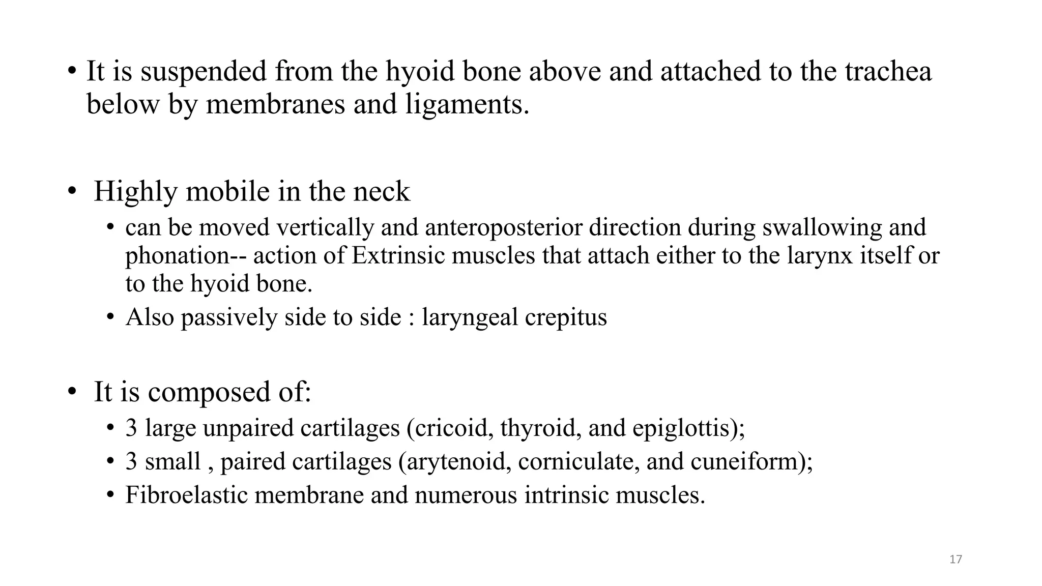 Anatomy of larynx and tracheobronchial tree | PPTX