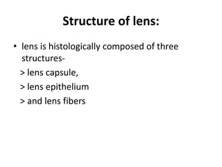 Anatomy of lens | PPTX