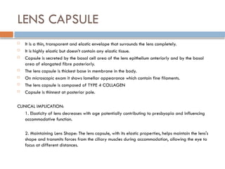 ANATOMY OF LENS AND FACTORS AFFECTING LENS TRANSPARENCY.pptx