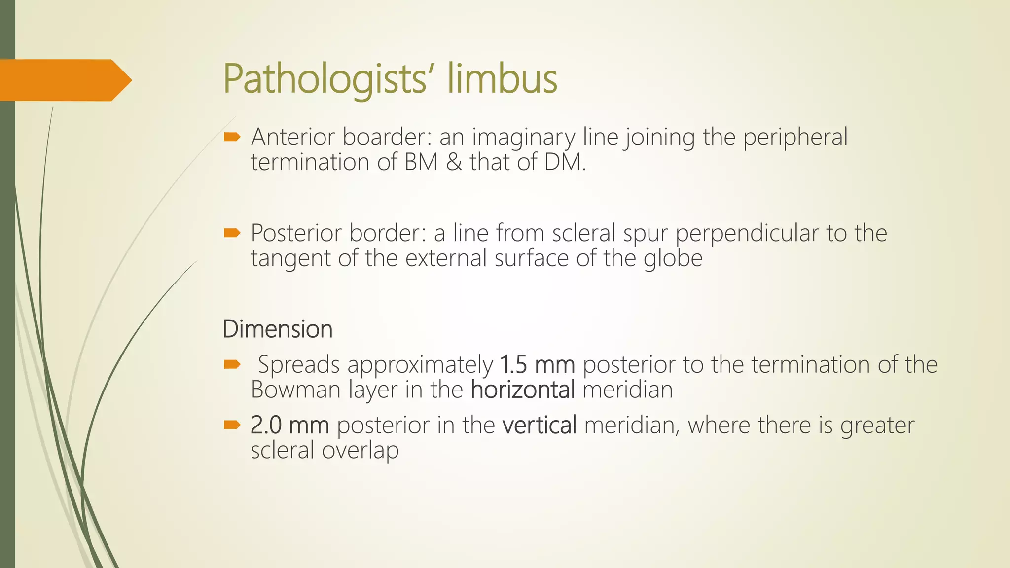 Anatomy of limbus, Stem cell deficiency.pptx