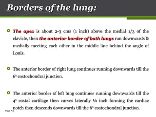 Anatomy of lung & pleura | PPT