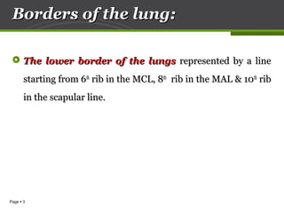 Anatomy of lung & pleura | PPT