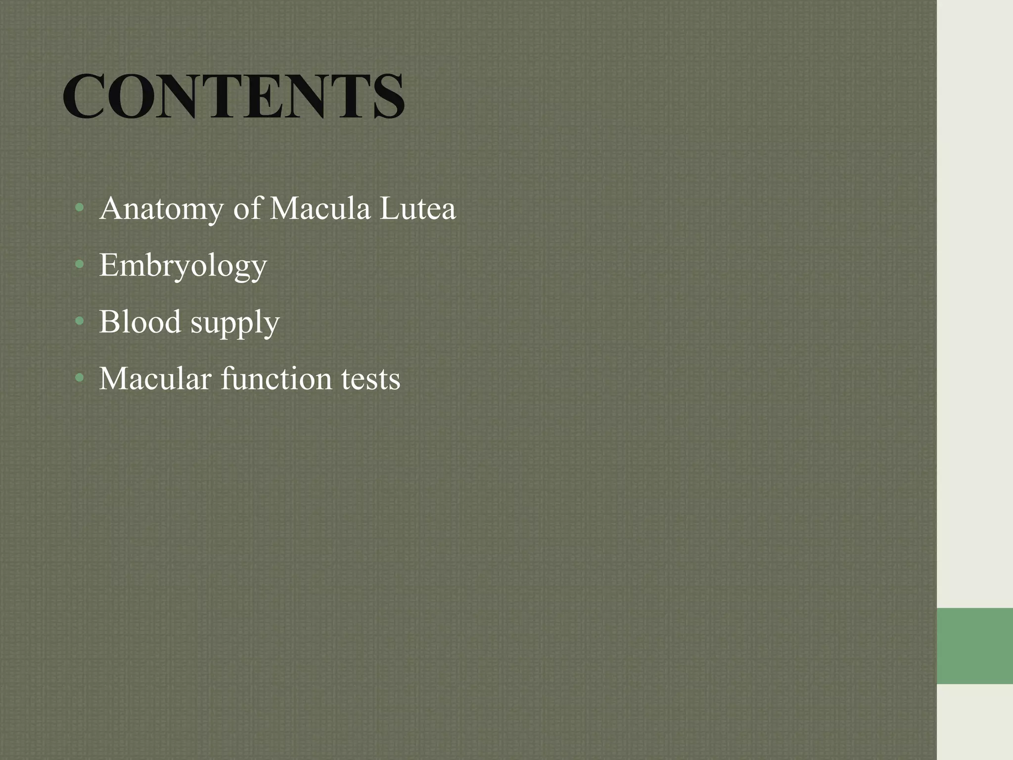 Anatomy of macula | PPTX