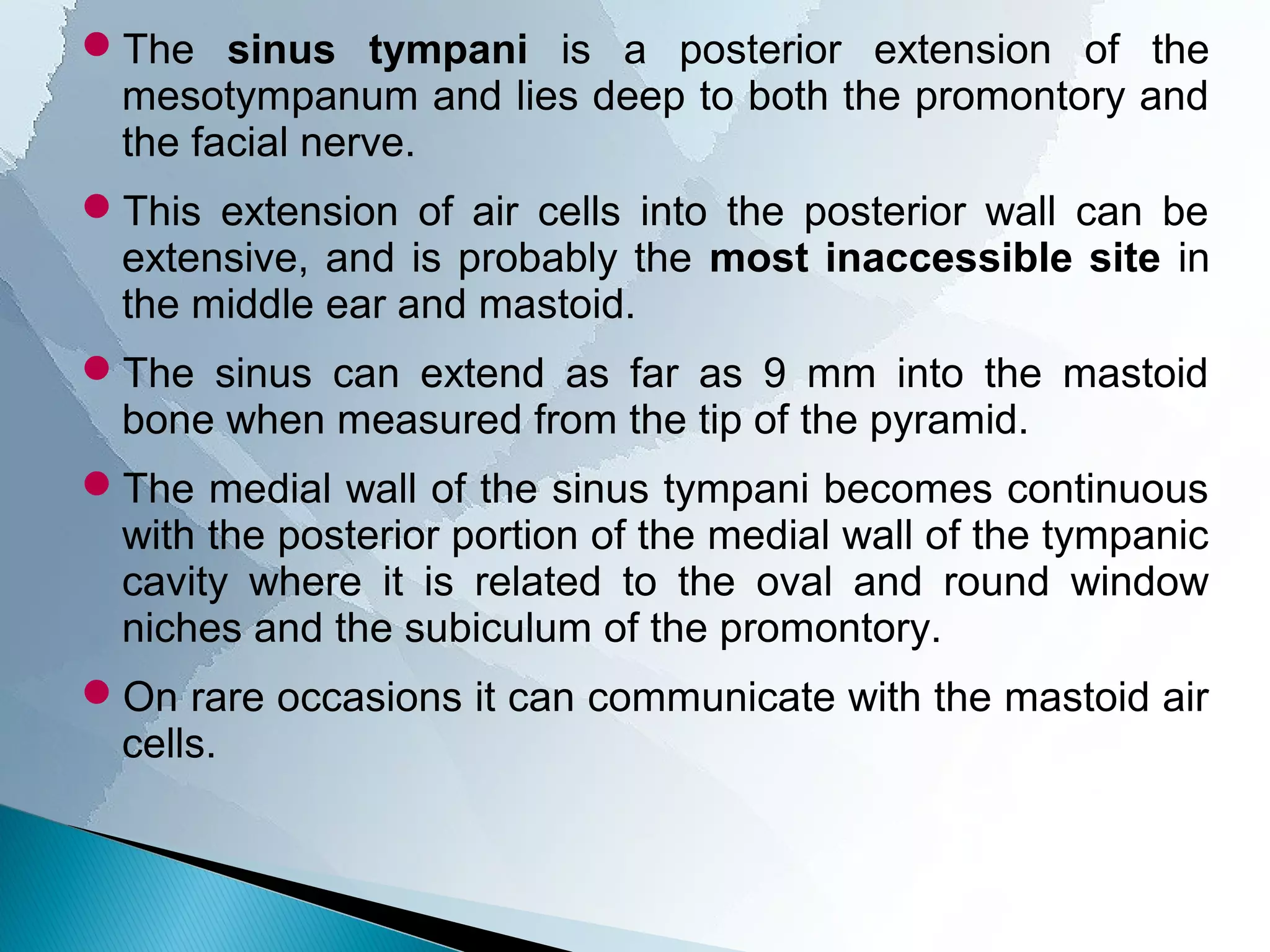 ANATOMY OF MIDDLE EAR CLEFT | PPT | Ear, Nose and Throat Conditions ...