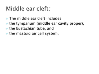 Anatomy of middle ear | PPTX
