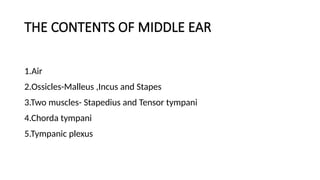 ANATOMY OF MIDDLE EAR-Sibi.pptx a brief look into it | PPTX