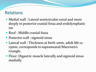 Anatomy of middle ear and its radiological correlation | PPTX