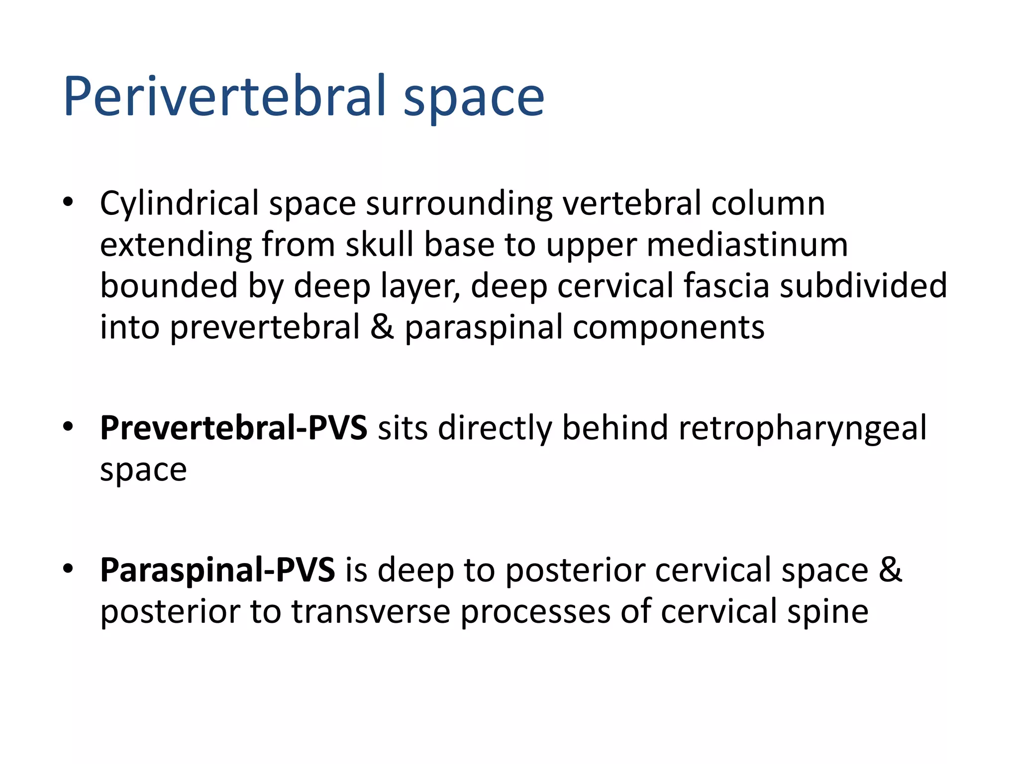 Radiological approach to neck spaces | PPTX
