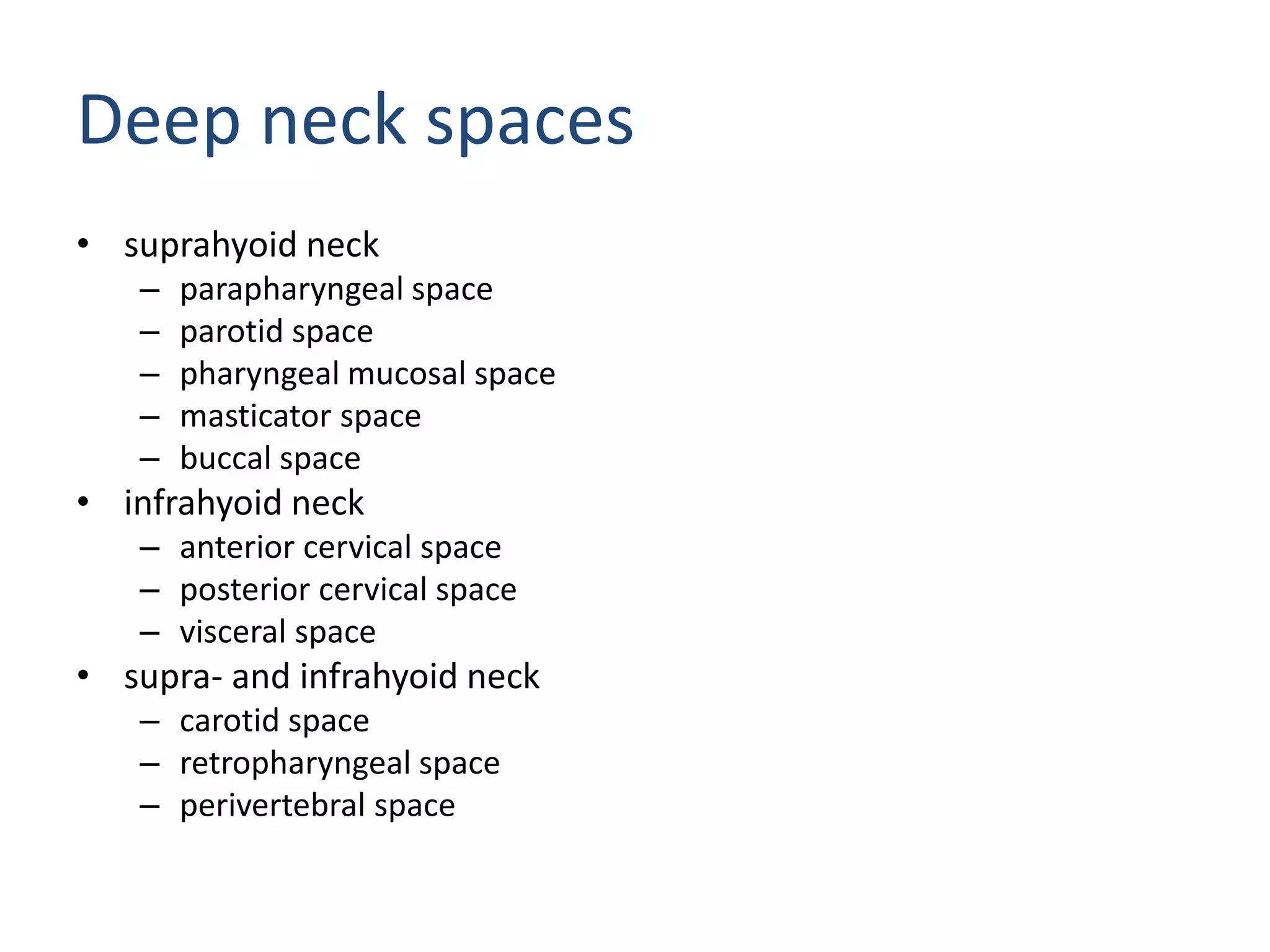 Radiological Approach To Neck Spaces Ppt