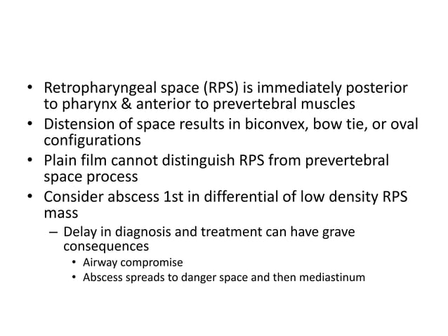 Radiological Approach To Neck Spaces Ppt