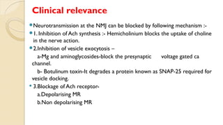Anatomy and physiology of neuromuscular junction | PPTX