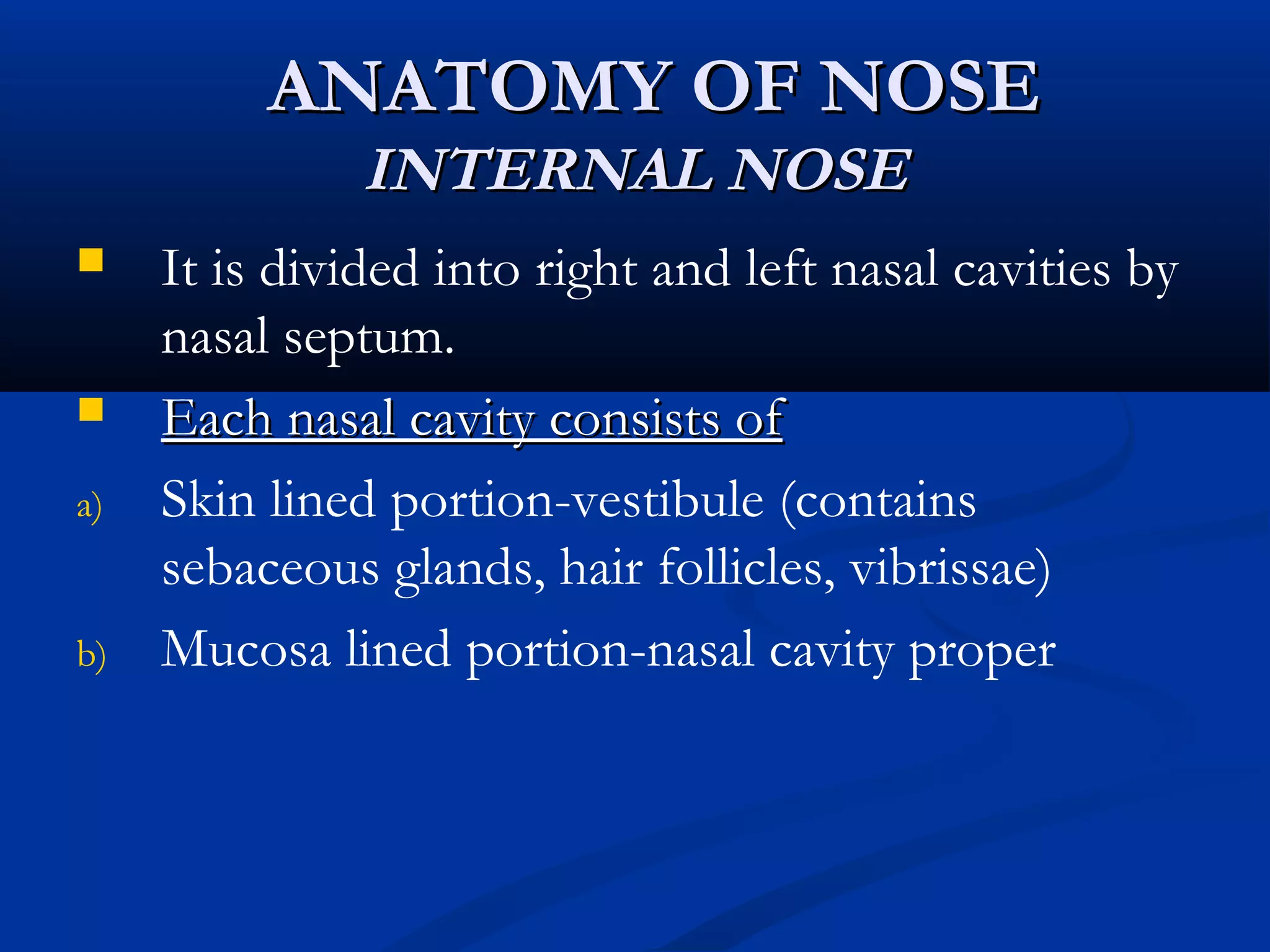 Anatomy of nose and paranasal sinuses | PPT