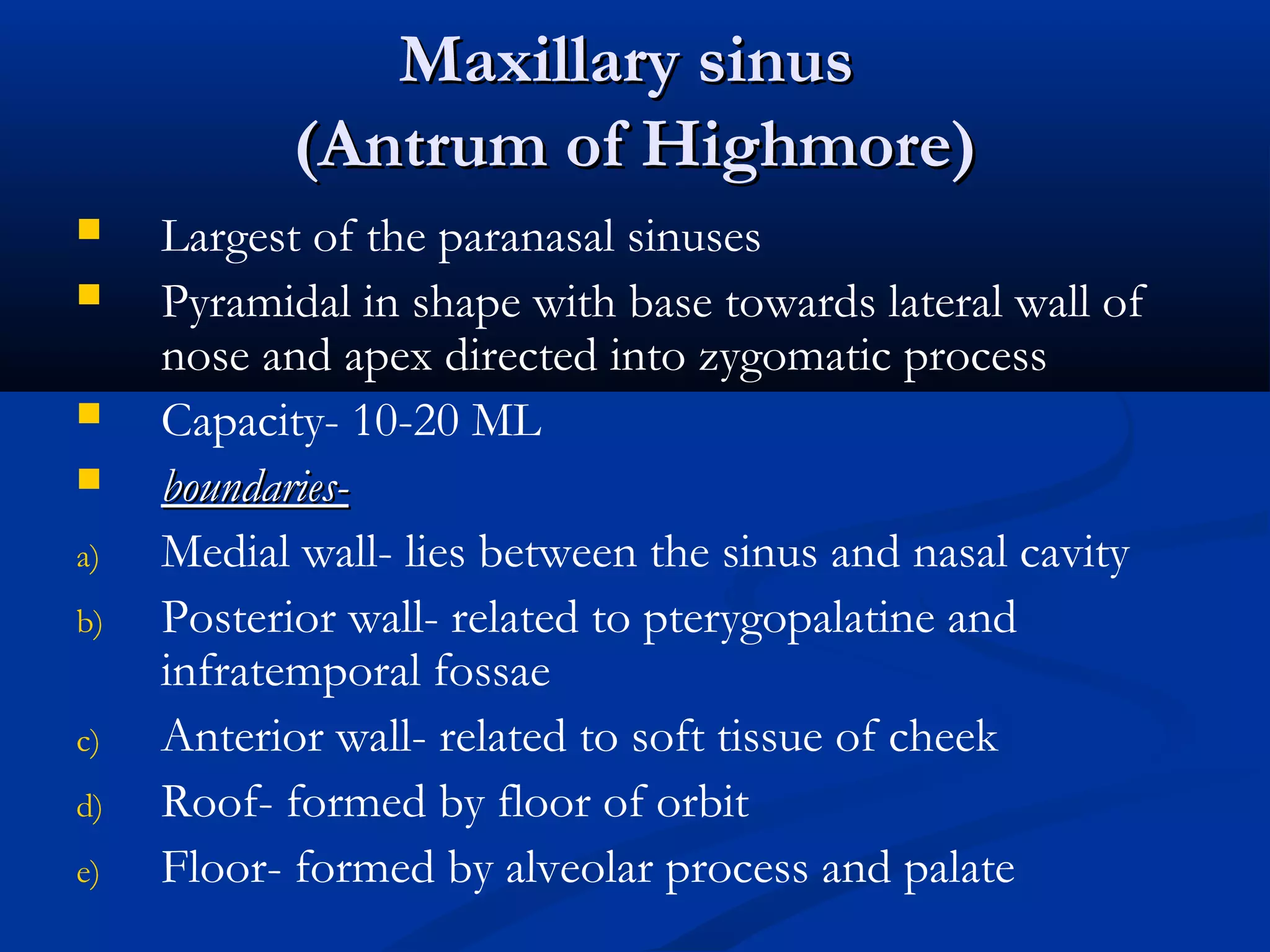 Anatomy of nose and paranasal sinuses | PPT