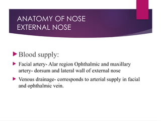 ANATOMY OF NOSE and PARANASAL SINUSES ENT PG | PPTX