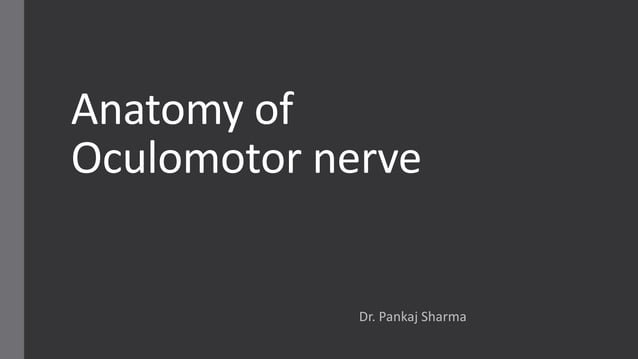 Anatomy of oculomotor nerve | PPTX