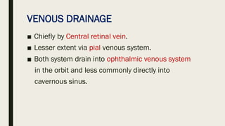 ANATOMY OF OPTIC NERVE.pdf ophthalmology topic | PDF