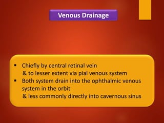 Anatomy of optic nerve (Optic Nerve Anatomy), Blood Supply & Clinical ...