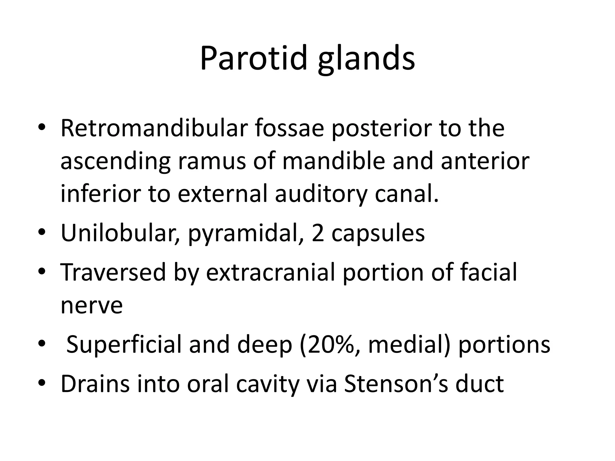Oral cavity & Salivary Gland anatomy - Kathryn Boyce | PPTX