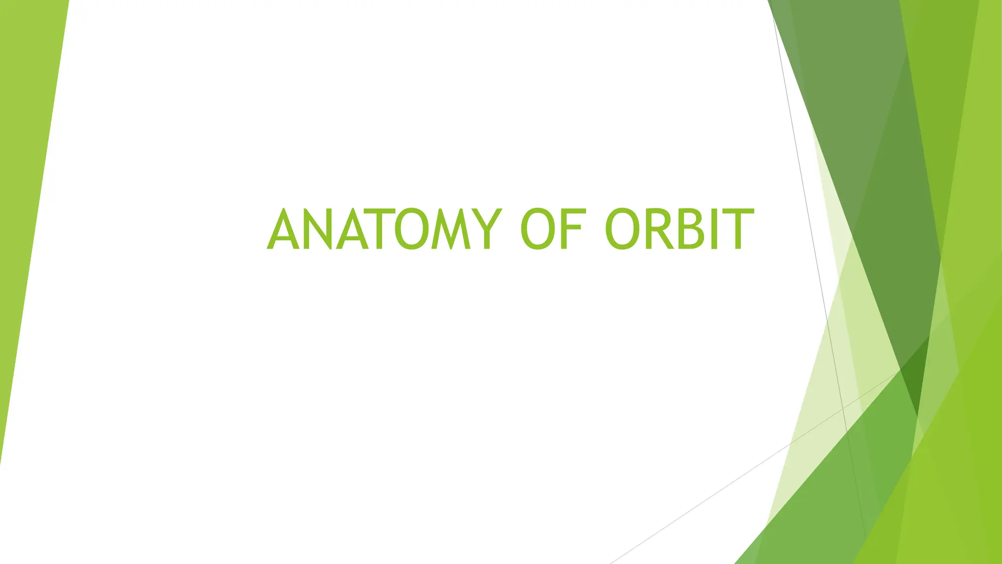 ANATOMY OF ORBIT.pptx anatomy of orbit ppt | PPTX
