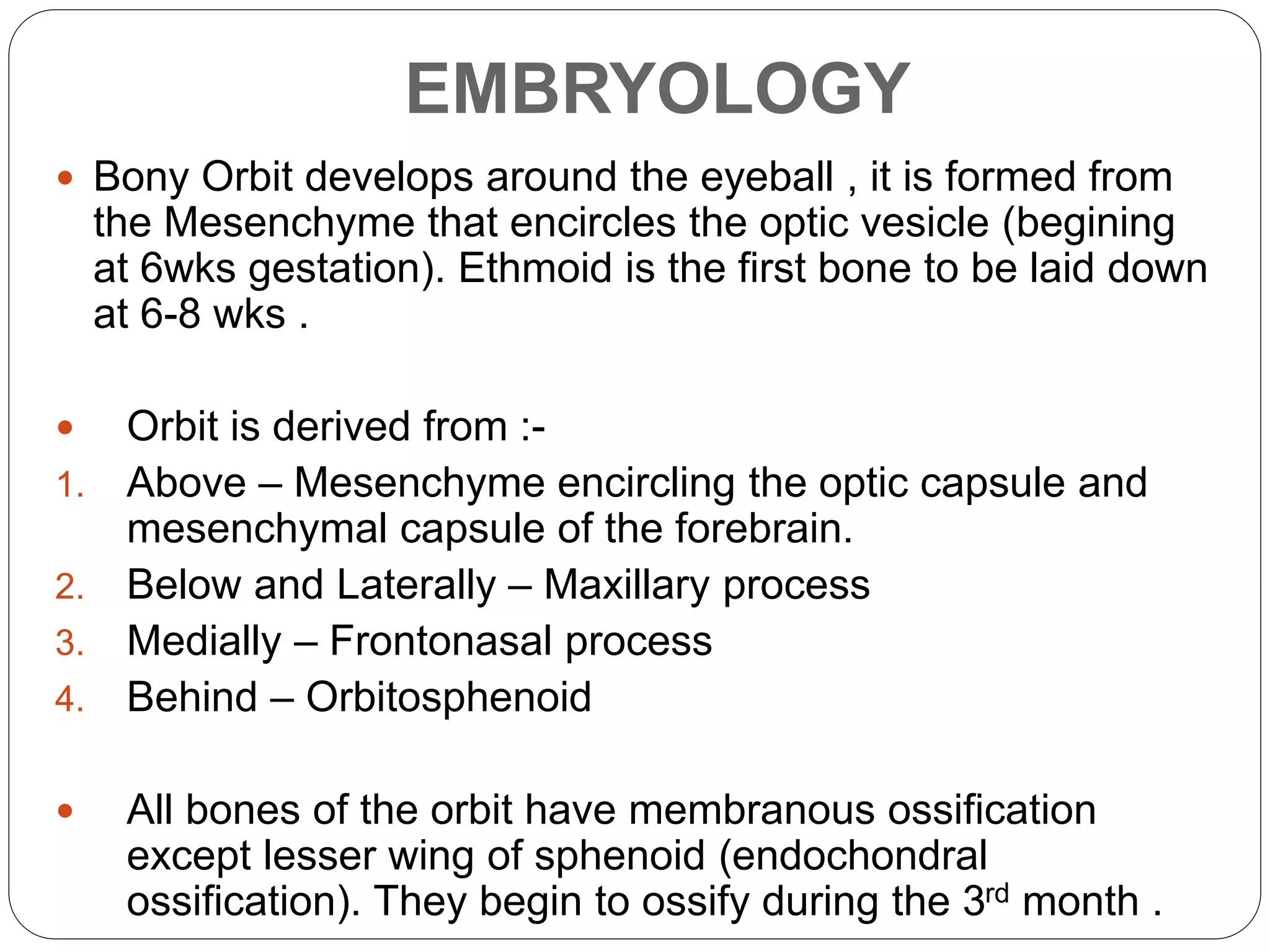 Anatomy of Orbit and its clinical importance | PPTX